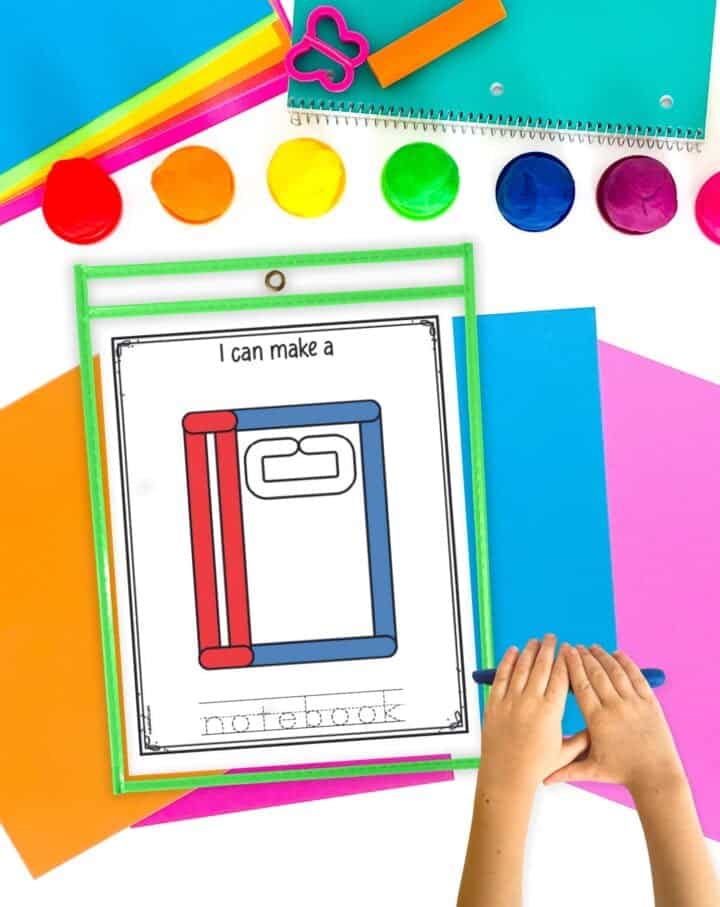 Free Printable Back to School Play Dough Mats - The Artisan Life