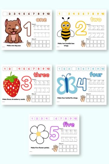 Free Printable Number Mats 1-10 - The Artisan Life