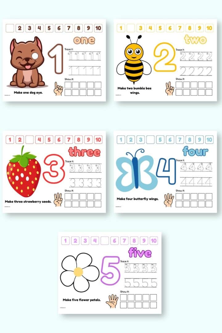 Free Printable Number Mats 1-10 - The Artisan Life