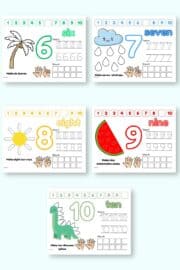 Free Printable Number Mats 1-10 - The Artisan Life