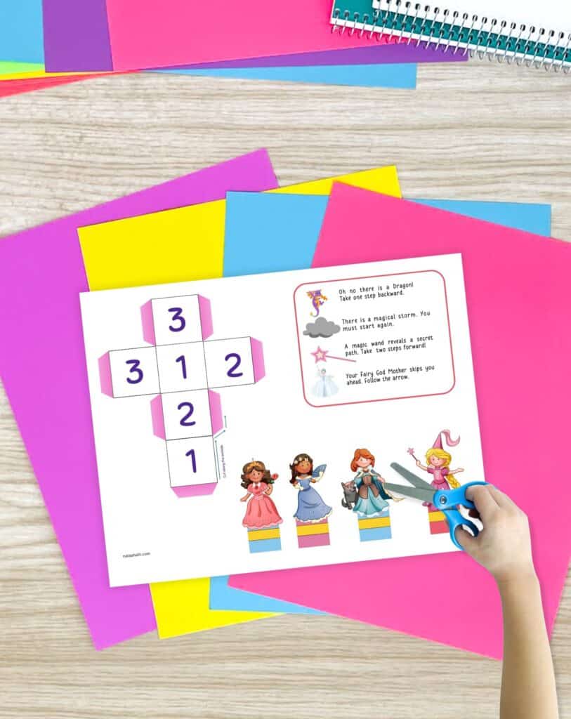 Free Printable Princess Board Game for Kids - The Artisan Life
