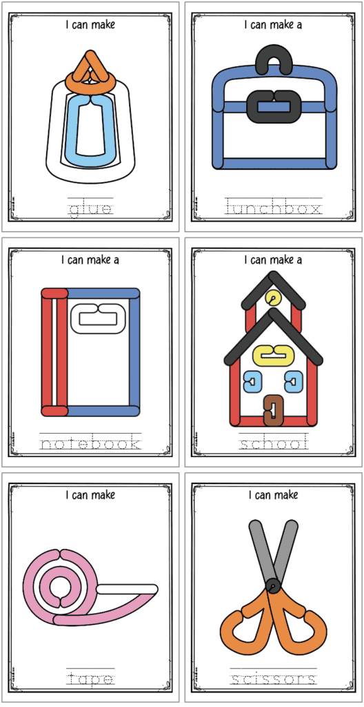 Free Printable Back to School Play Dough Mats - The Artisan Life