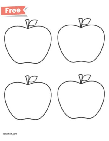 Free Printable Apple Templates - The Artisan Life