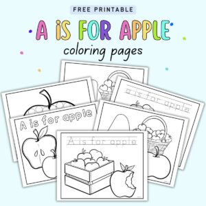 Free Printable A Is for Apple Coloring Pages - The Artisan Life