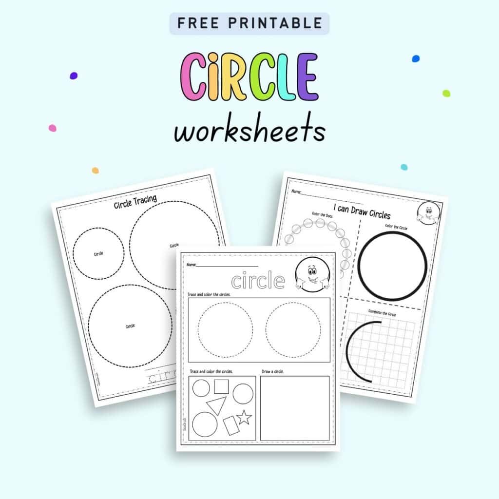 Free Printable Shape Worksheets - Circle Worksheet - The Artisan Life