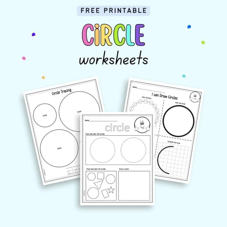 Free Printable Shape Worksheets - Circle Worksheet - The Artisan Life