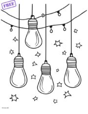 Free Printable Light Bulb Coloring Pages - The Artisan Life