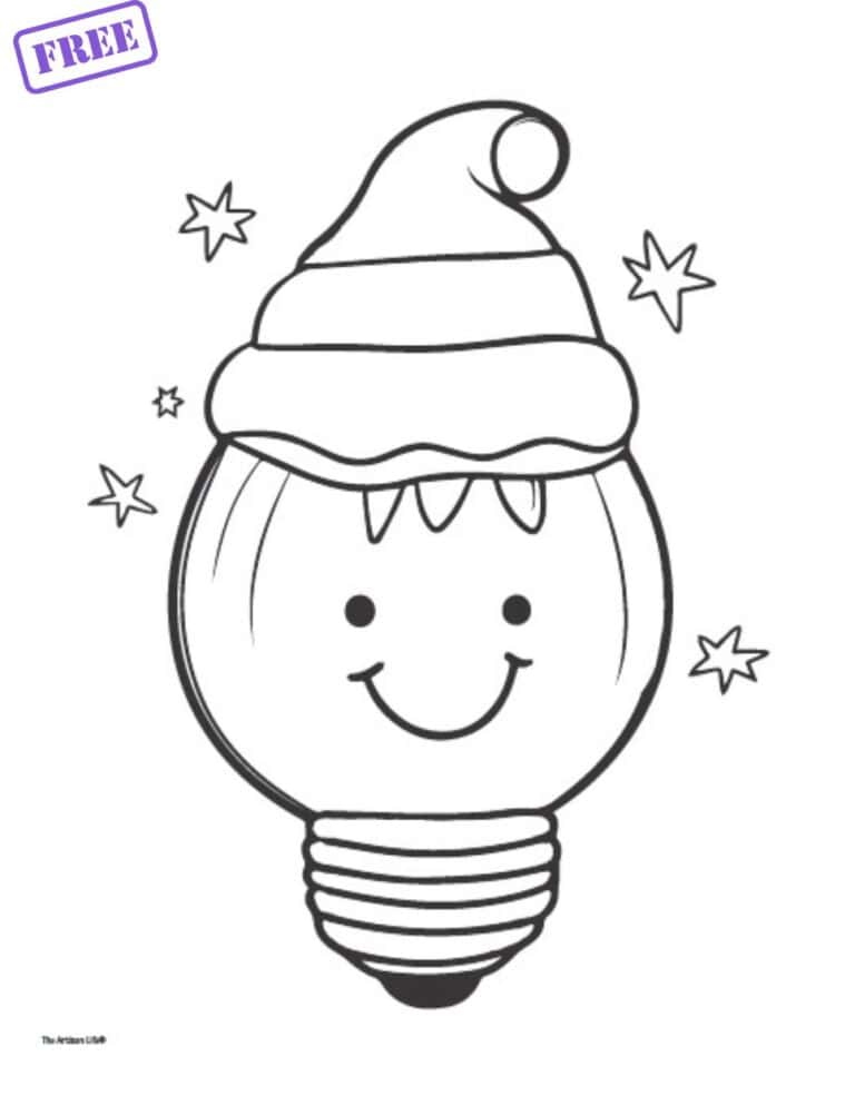 Free Printable Light Bulb Coloring Pages - The Artisan Life