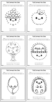 Free Printable Fall Dot to Dot Worksheets - The Artisan Life