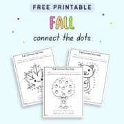 Free Printable Fall Dot to Dot Worksheets - The Artisan Life