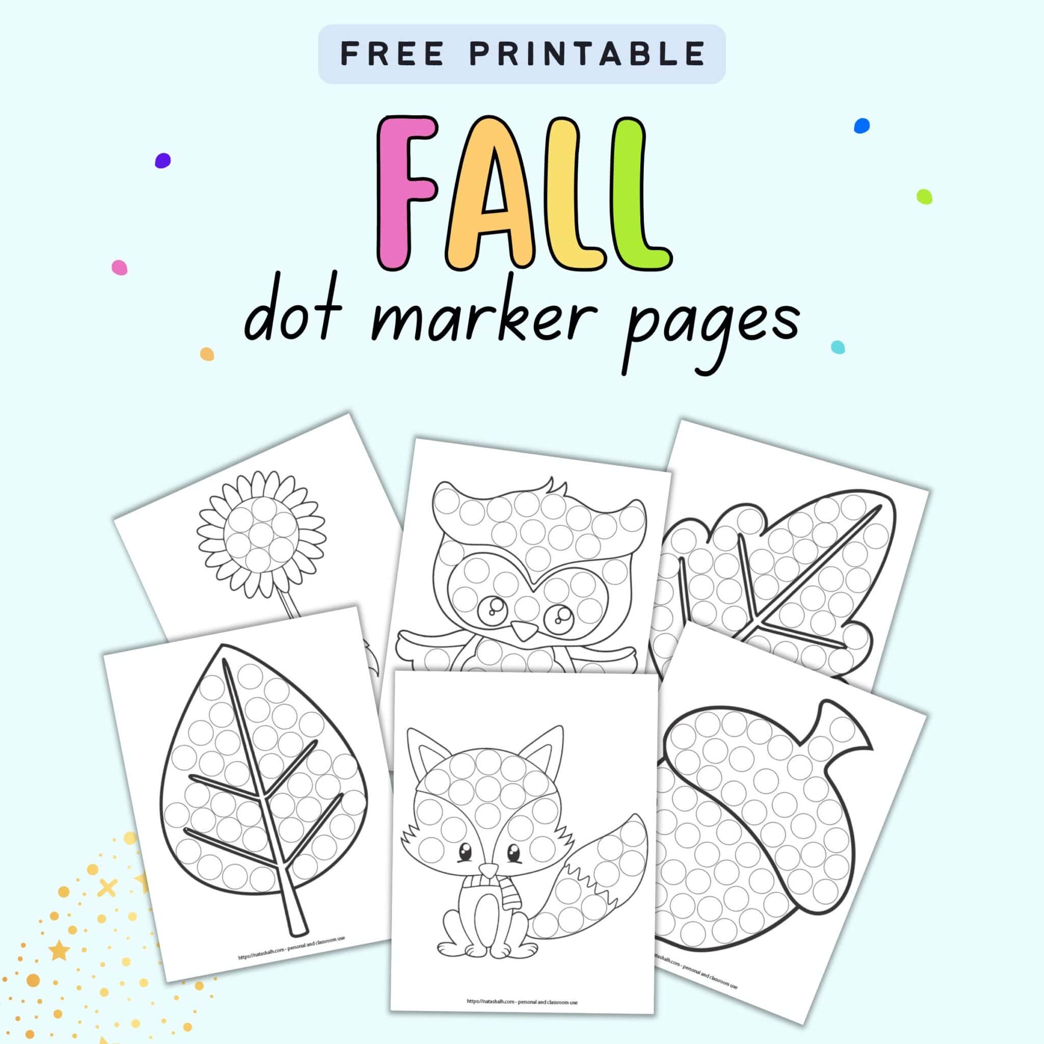 11+ Free Fall Dot Marker Printables (no-prep fun for toddlers ...