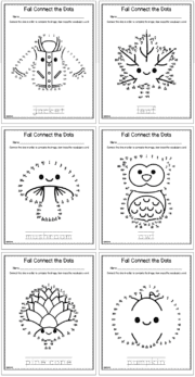 Free Printable Fall Dot to Dot Worksheets - The Artisan Life