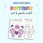 Free Printable Butterfly Craft (butterfly cut & paste craft) - The ...