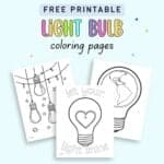 Free Printable Light Bulb Coloring Pages - The Artisan Life