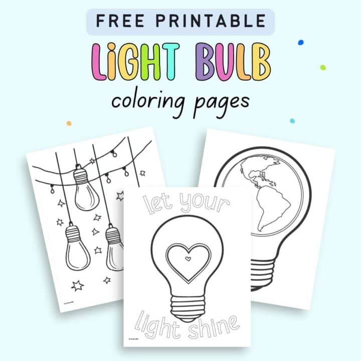 Free Printable Light Bulb Coloring Pages - The Artisan Life