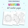 Free Printable Weather Dot Marker Coloring Pages - The Artisan Life