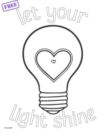 Free Printable Light Bulb Coloring Pages - The Artisan Life