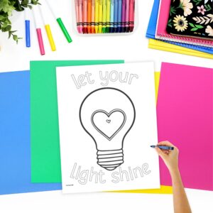 Free Printable Light Bulb Coloring Pages - The Artisan Life