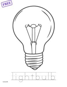 Free Printable Light Bulb Coloring Pages - The Artisan Life