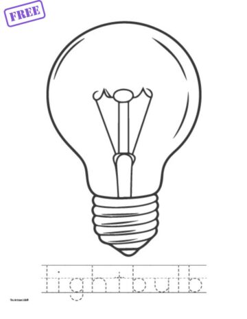 Free Printable Light Bulb Coloring Pages - The Artisan Life