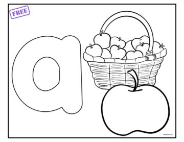 Free Printable A Is for Apple Coloring Pages - The Artisan Life