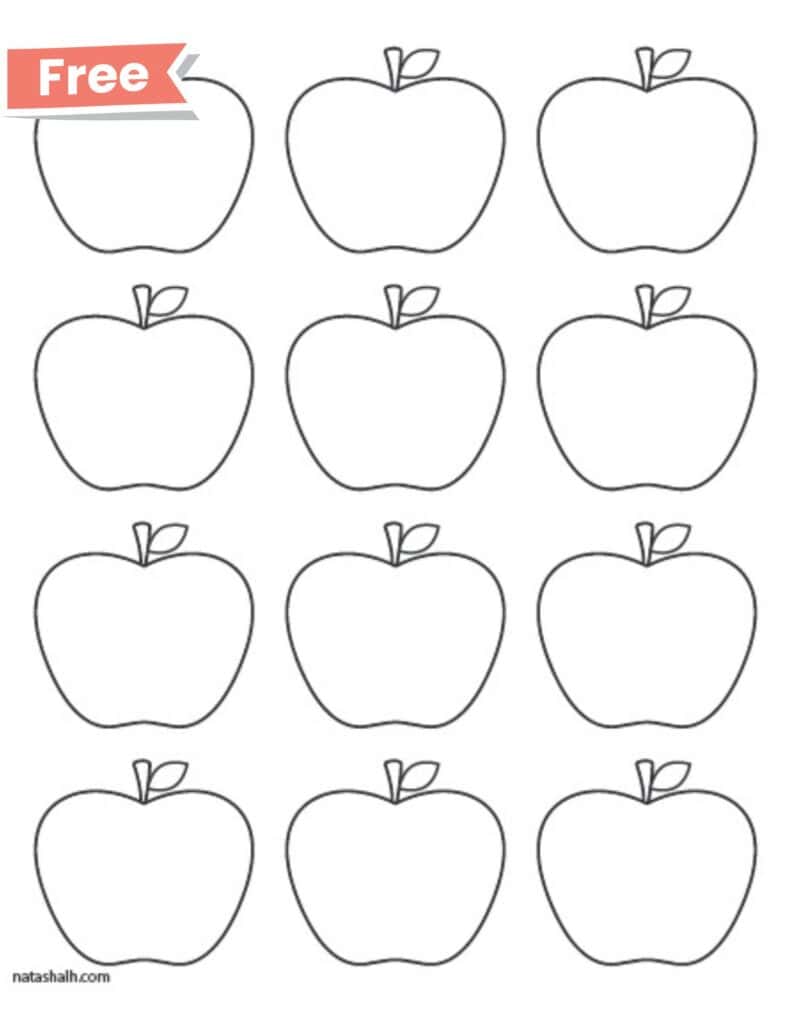 Free Printable Apple Templates - The Artisan Life