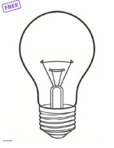 Free Printable Light Bulb Coloring Pages - The Artisan Life