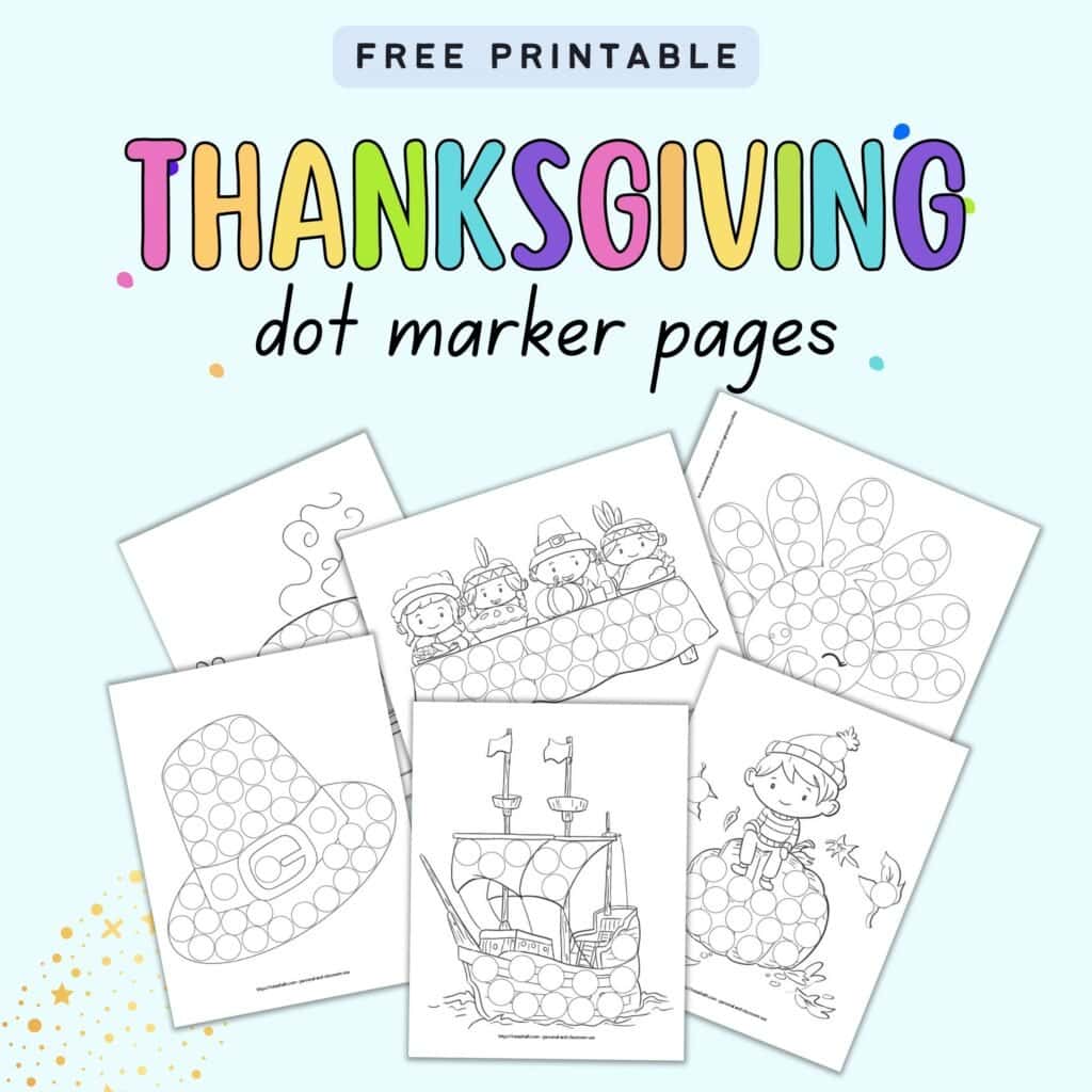 Free Thanksgiving Dot Marker Printables (to keep your child busy at the ...