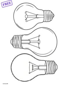Free Printable Light Bulb Coloring Pages - The Artisan Life