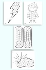 Free Printable Weather Dot Marker Coloring Pages - The Artisan Life