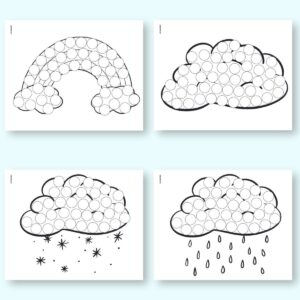 Free Printable Weather Dot Marker Coloring Pages - The Artisan Life