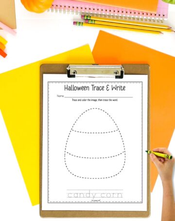 Free Printable Halloween Tracing Worksheets - The Artisan Life