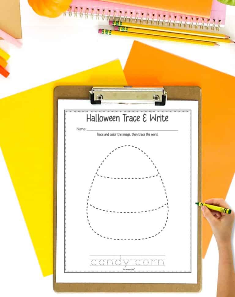 Free Printable Halloween Tracing Worksheets - The Artisan Life