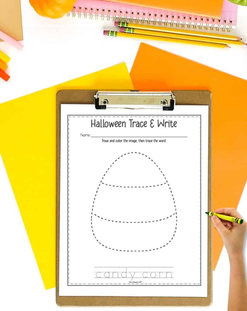 Free Printable Halloween Tracing Worksheets - The Artisan Life