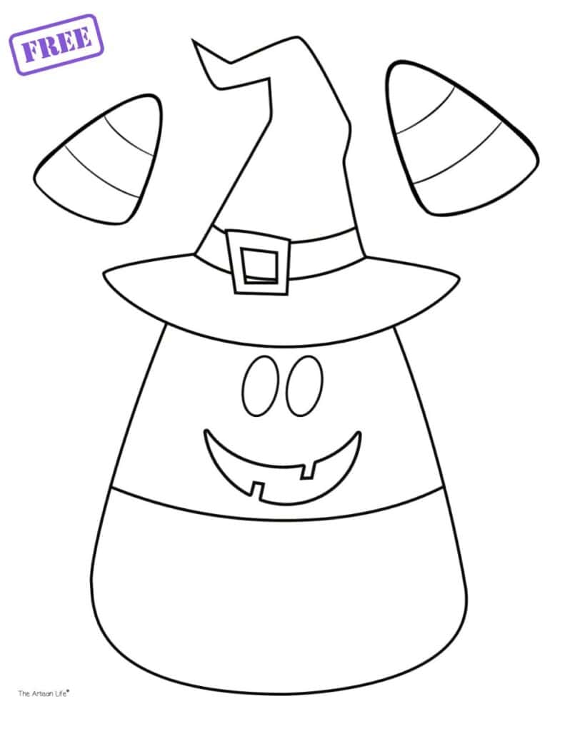Free Printable Candy Corn Coloring Pages - The Artisan Life