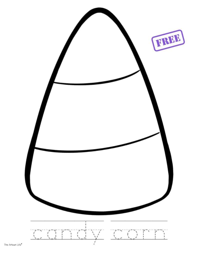 Free Printable Candy Corn Coloring Pages - The Artisan Life