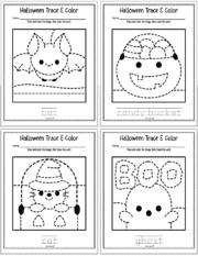 Free Printable Halloween Tracing Worksheets with Vocabulary - The ...