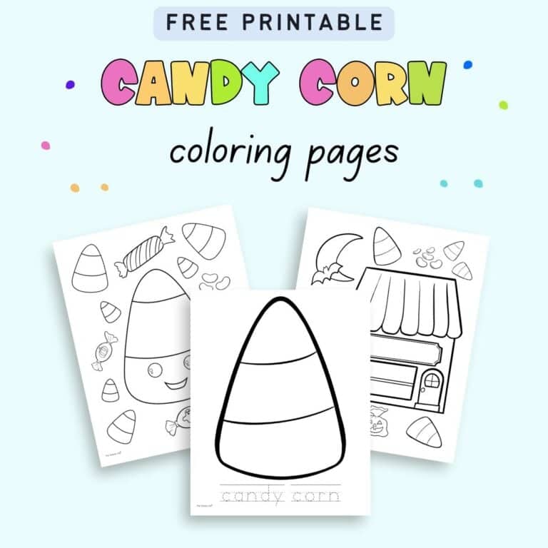 Free Printable Candy Corn Coloring Pages - The Artisan Life