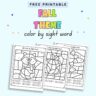 Free Printable Fall Sight Word Coloring Pages - The Artisan Life