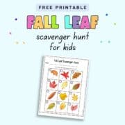 Free Printable Fall Leaf Scavenger Hunt - The Artisan Life