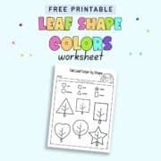 Free Printable Fall Leaf Color Shape Worksheet - The Artisan Life