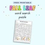 Free Printable Fall Leaf Word Search - The Artisan Life