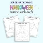 Free Printable Halloween Tracing Worksheets - The Artisan Life