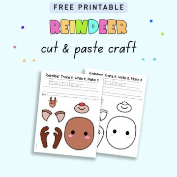 Free Printable Reindeer Craft - The Artisan Life