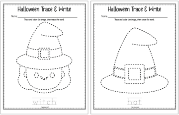 Free Printable Halloween Tracing Worksheets - The Artisan Life