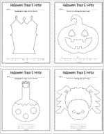 Free Printable Halloween Tracing Worksheets - The Artisan Life