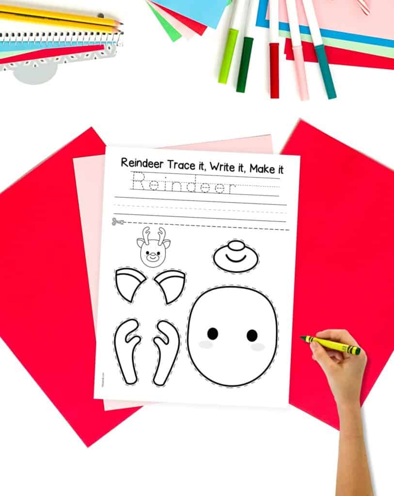Free Printable Reindeer Craft - The Artisan Life