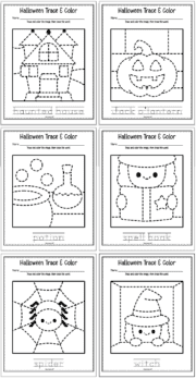 Free Printable Halloween Tracing Worksheets with Vocabulary - The ...
