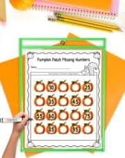 Free Printable Pumpkin Patch Missing Numbers Worksheets - The Artisan Life