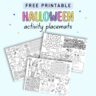Free Printable Halloween Activity Placemats - The Artisan Life